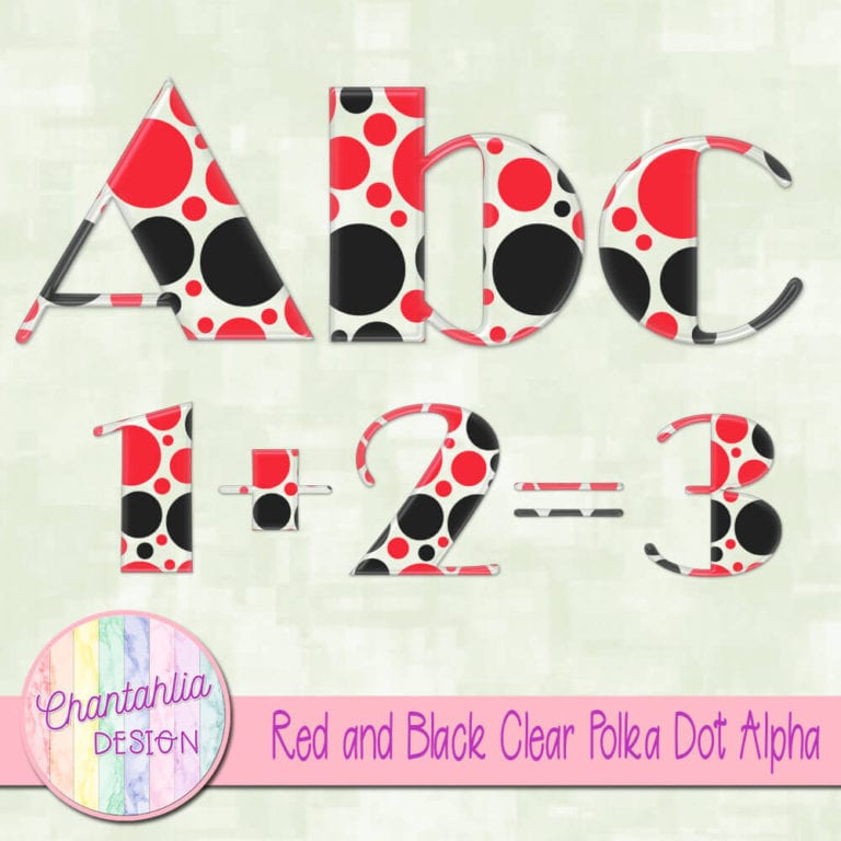 Free Alpha featuring a Red and Black Clear Polka Dot Design