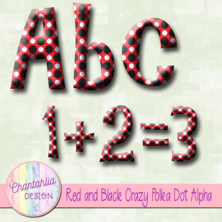 Free Alpha featuring a Red and Black Crazy Polka Dot Design