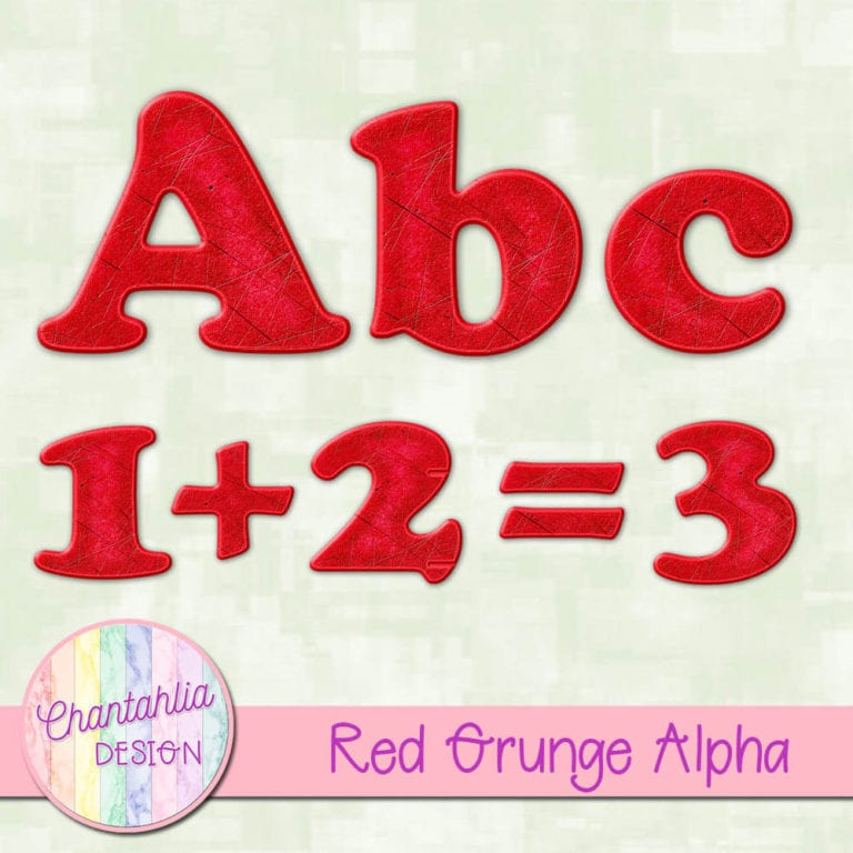 Red Grunge Alpha - Chantahlia Design