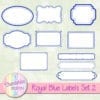 Free Labels Design Elements in Royal Blue