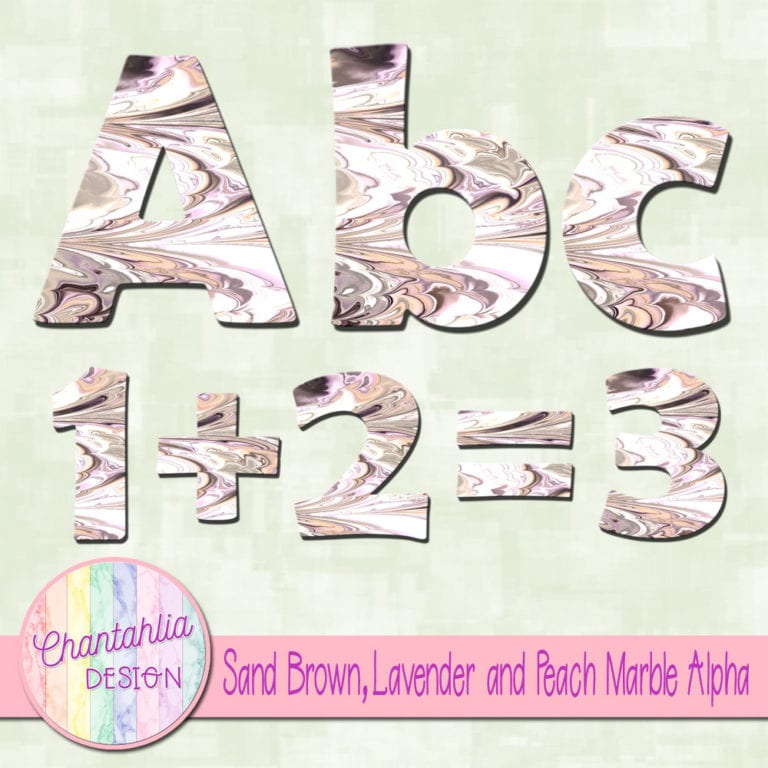 Free Alpha featuring a Sand Brown, Lavender and Peach Marble Design