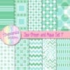 Free Sea Green and Aqua Digital Papers with Patterned Designs