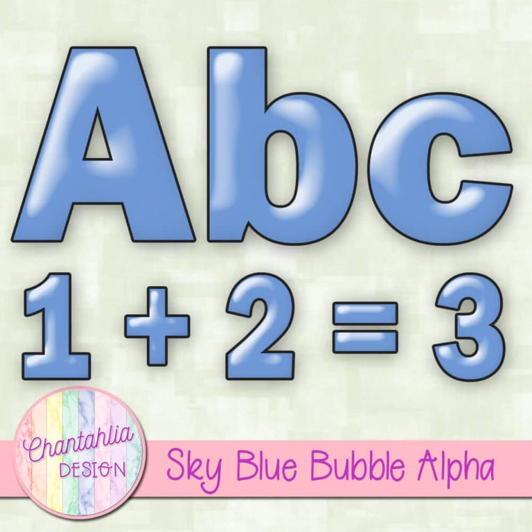 Sky Blue Bubble Alpha - Chantahlia Design