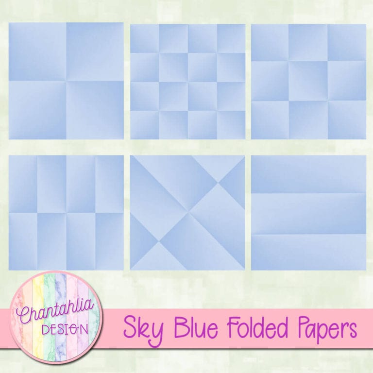 Free Digital Papers featuring Sky Blue Folded Designs
