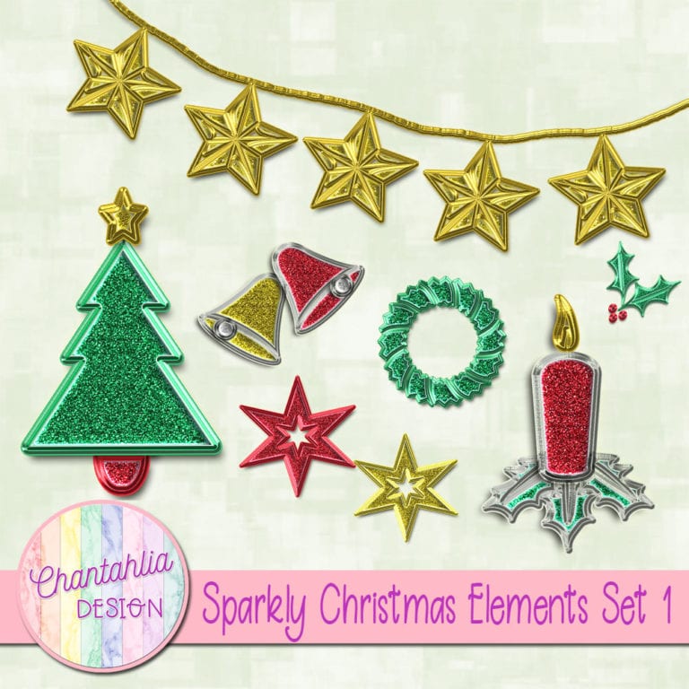 Sparkly Christmas Set 1 - Chantahlia Design