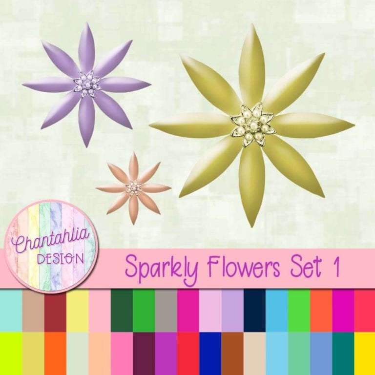Free Sparkly Flowers