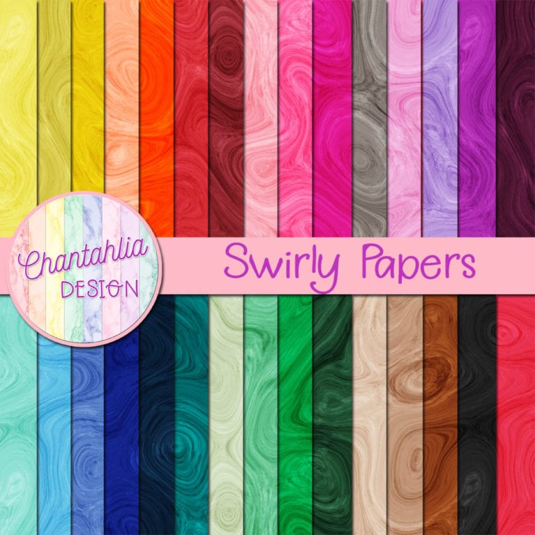Free Digital Papers featuring a Swirly Design