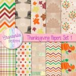 Thanksgiving Digital Papers Set 1 - Chantahlia Design