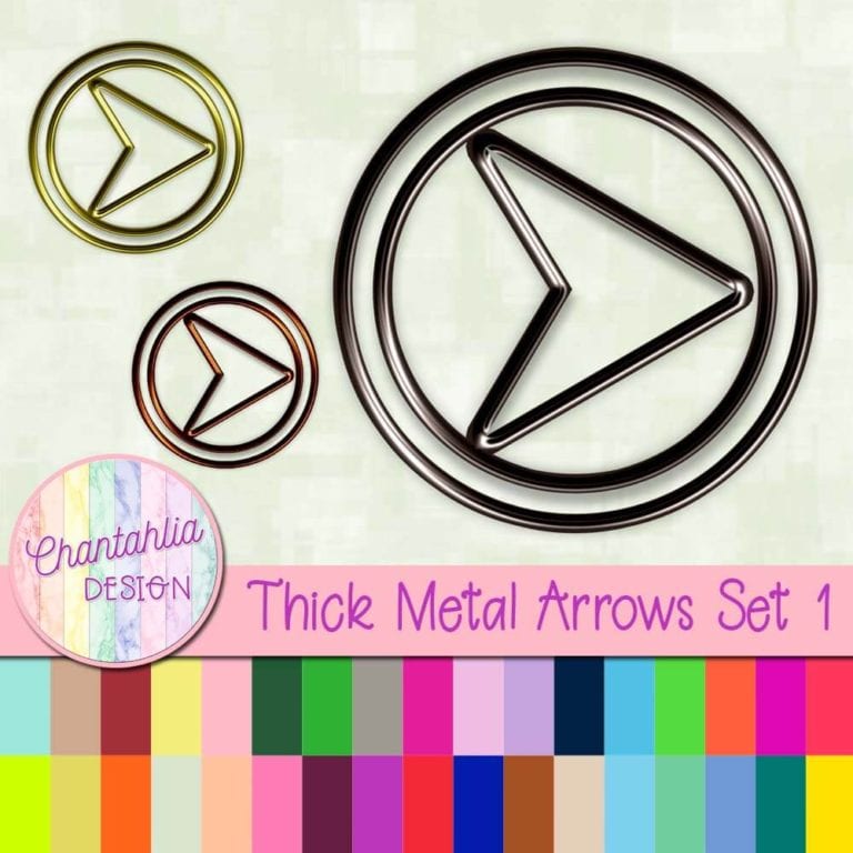 Brushed Metal Arrow Labels - Chantahlia Design