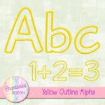Yellow Outline Alpha - Chantahlia Design