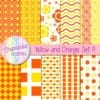 Free Yellow and Orange Digital Papers with Patterned Designs
