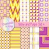 Free Yellow and Orange Digital Papers with Patterned Designs