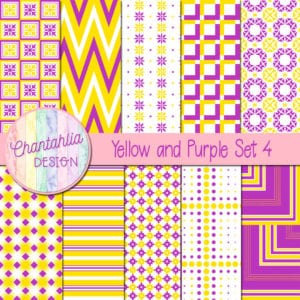 Free Yellow and Orange Digital Papers with Patterned Designs