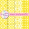 Free Digital Papers featuring Yellow Decorative Designs