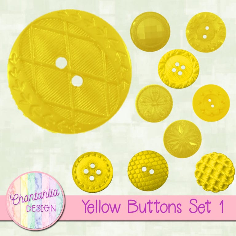 Free Buttons Design Elements in Yellow