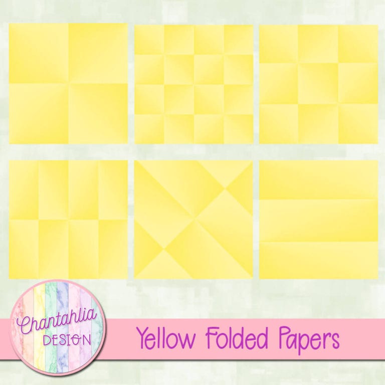 Free Digital Papers featuring Yellow Folded Designs
