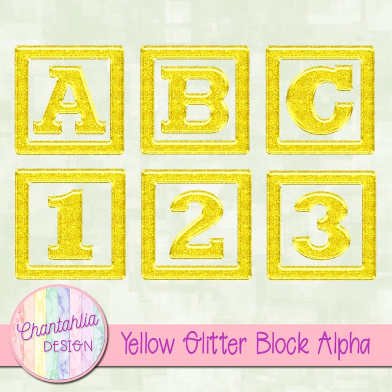 Free Alpha featuring a Yellow Glitter Design