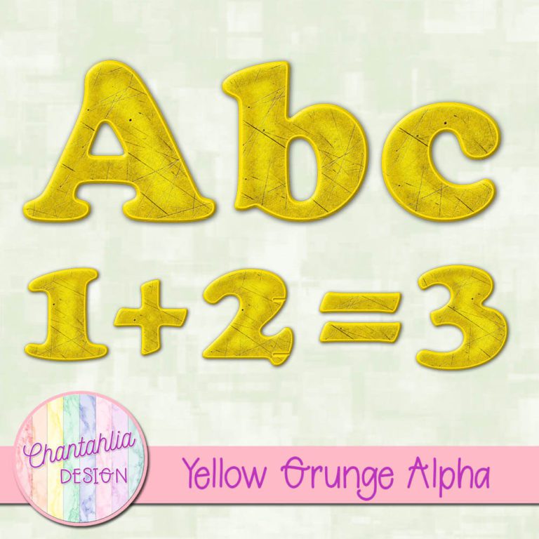 Yellow Grunge Alpha - Chantahlia Design