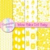 Free Digital Papers featuring Yellow Polka Dot Baby Designs