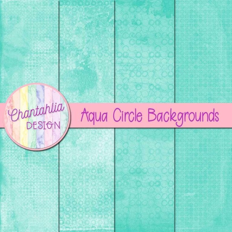 Free Digital Paper Backgrounds featuring Aqua Circle Designs
