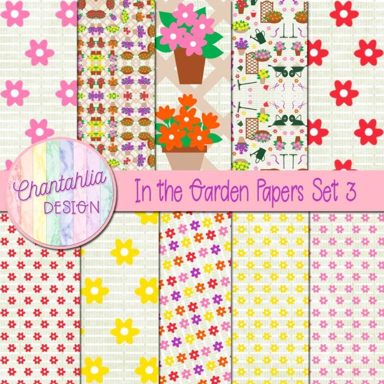 Free In the Garden Digital Papers