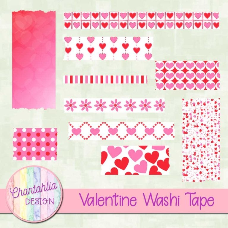 Free Valentine Washi Tape