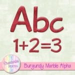 Burgundy Marble Alpha - Chantahlia Design