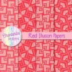 Free Digital Papers featuring Red Illusion Designs