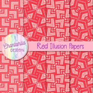 Free Digital Papers featuring Red Illusion Designs