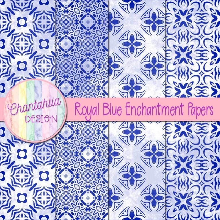 Free Digital Papers featuring Royal Blue Enchantment Designs