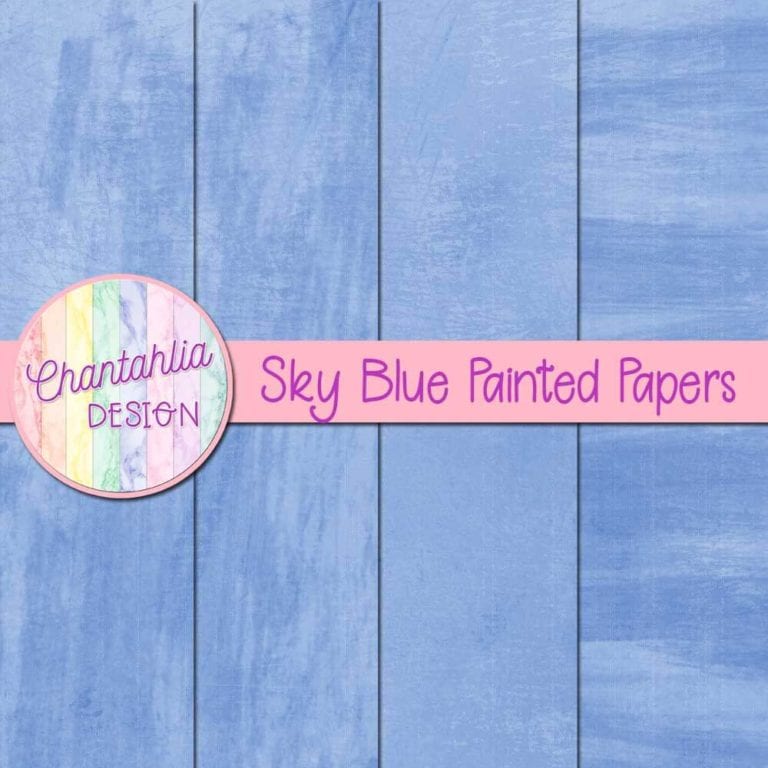 Free Digital Papers featuring Painted Sky Blue Designs
