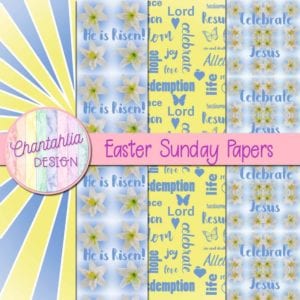 Free Easter Digital Paper and Design Element Packs