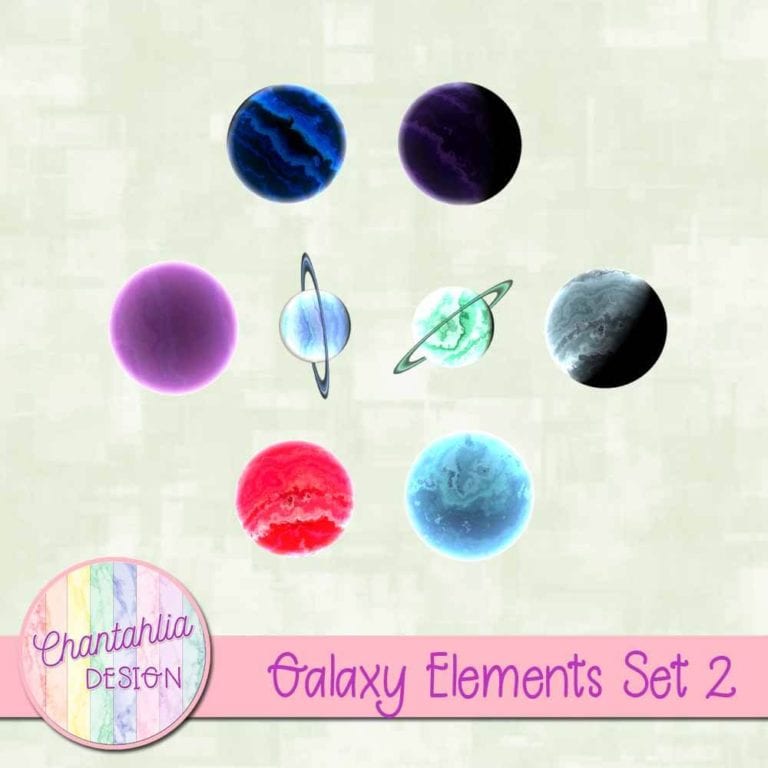Free Galaxy Design Elements for digital scrapbooking and other crafts