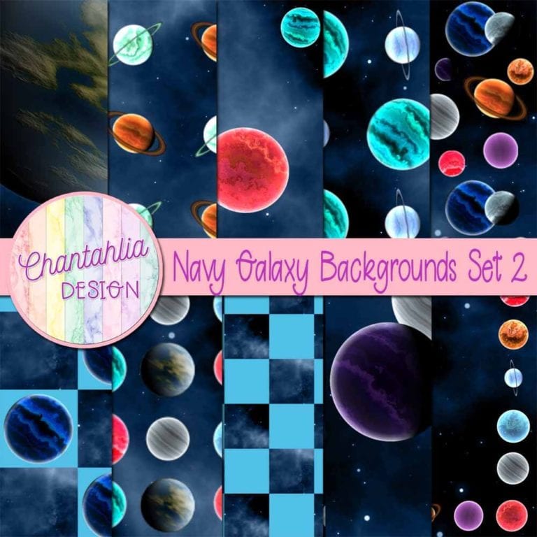Free Navy Galaxy Digital Paper Backgrounds for printable and digital crafts