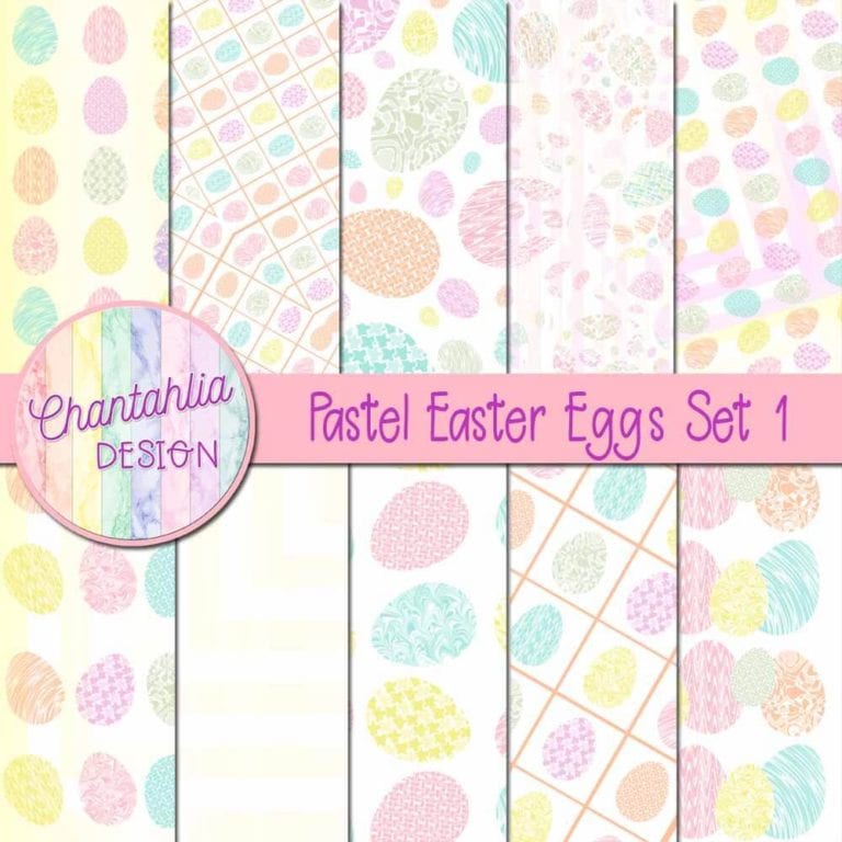 Pastel Easter Eggs Set 1 - Chantahlia Design