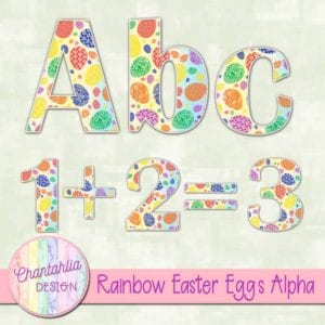 Rainbow Easter Eggs Alpha - Chantahlia Design