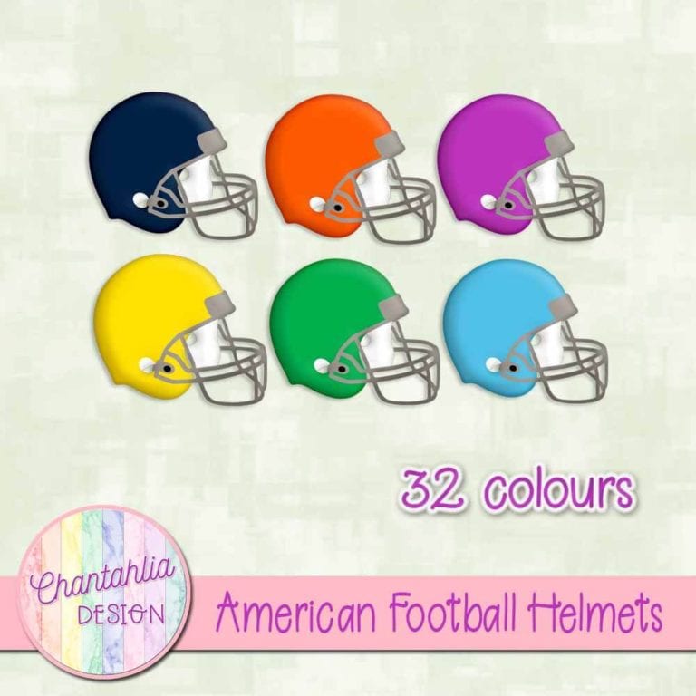 Free American Football Helmets for Digital Scrapbooking