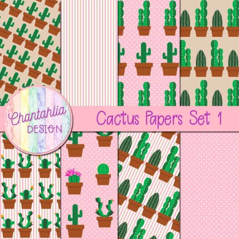 Free Cactus Digital Papers
