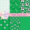Free Green Soccer Digital Papers for Digital Scrapbooking