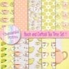 Free Peach and Olive Tea Time Digital Papers