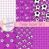Free Purple Soccer Digital Papers for Digital Scrapbooking