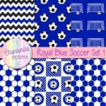 Free Blue Soccer Digital Papers for Digital Scrapbooking
