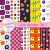 Free Little Monsters Digital Papers