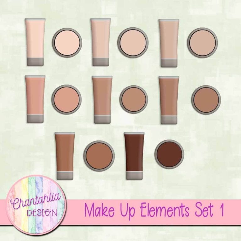 Free Make Up Elements for Digital Scrapbooking and other Crafts