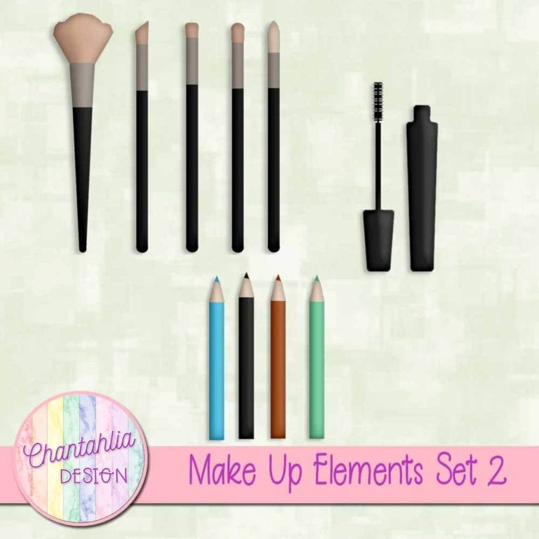 Free Make Up Elements for Digital Scrapbooking and other Crafts