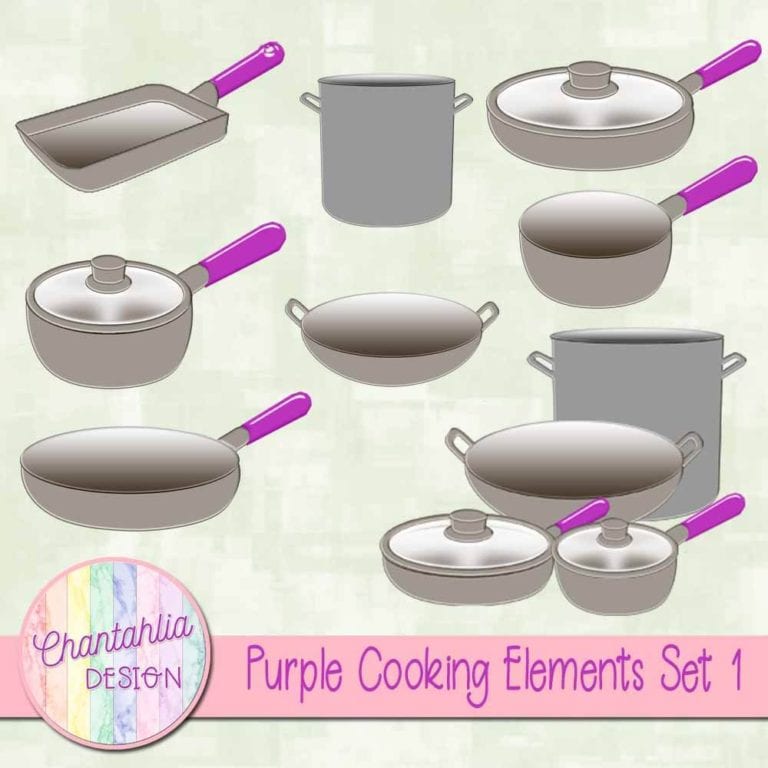 Free Purple Cooking Design Elements for Digital Scrapbooking