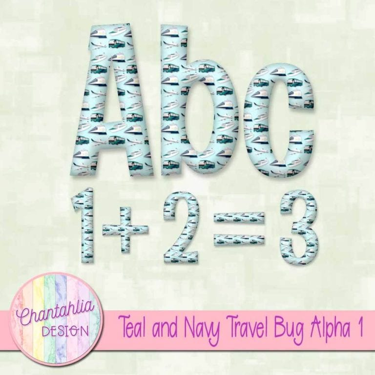 Free Alphas for Digital Scrapbooking, Bulletin Board Lettters and More
