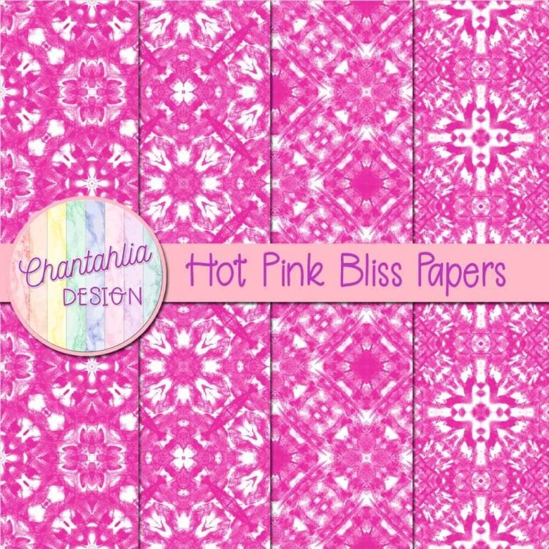 Free Digital Papers featuring Hot Pink Bliss Designs