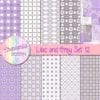 Free Lilac and Dusty Pink Digital Papers with Patterned Designs