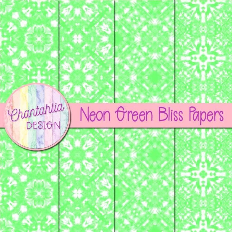 Free Digital Papers featuring Neon Green Bliss Designs